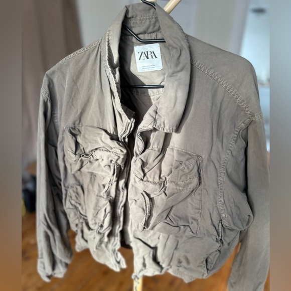 Zara | Jackets & Coats | Zara Mens Military Field Jacket In Taupe ...